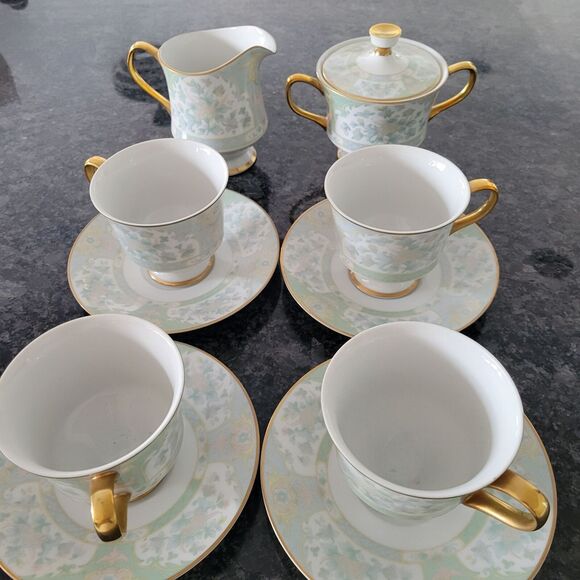 Sango | Dining | Vintage Sango China Kyoto Garden Tea Set 4 Cups ...